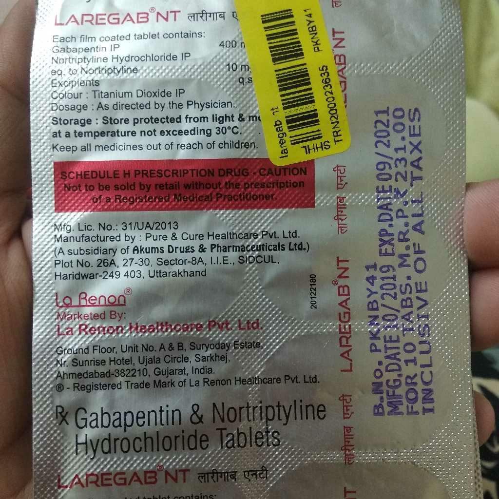 my son is 5 months old...can I take the tab LAREGAB NT.As I am having ...